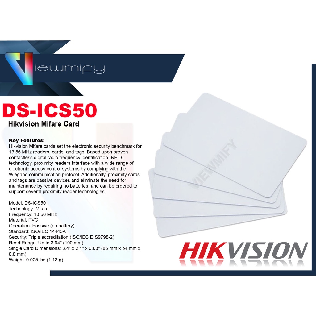 Hikvision ICS50 Mifare Card | Shopee Philippines
