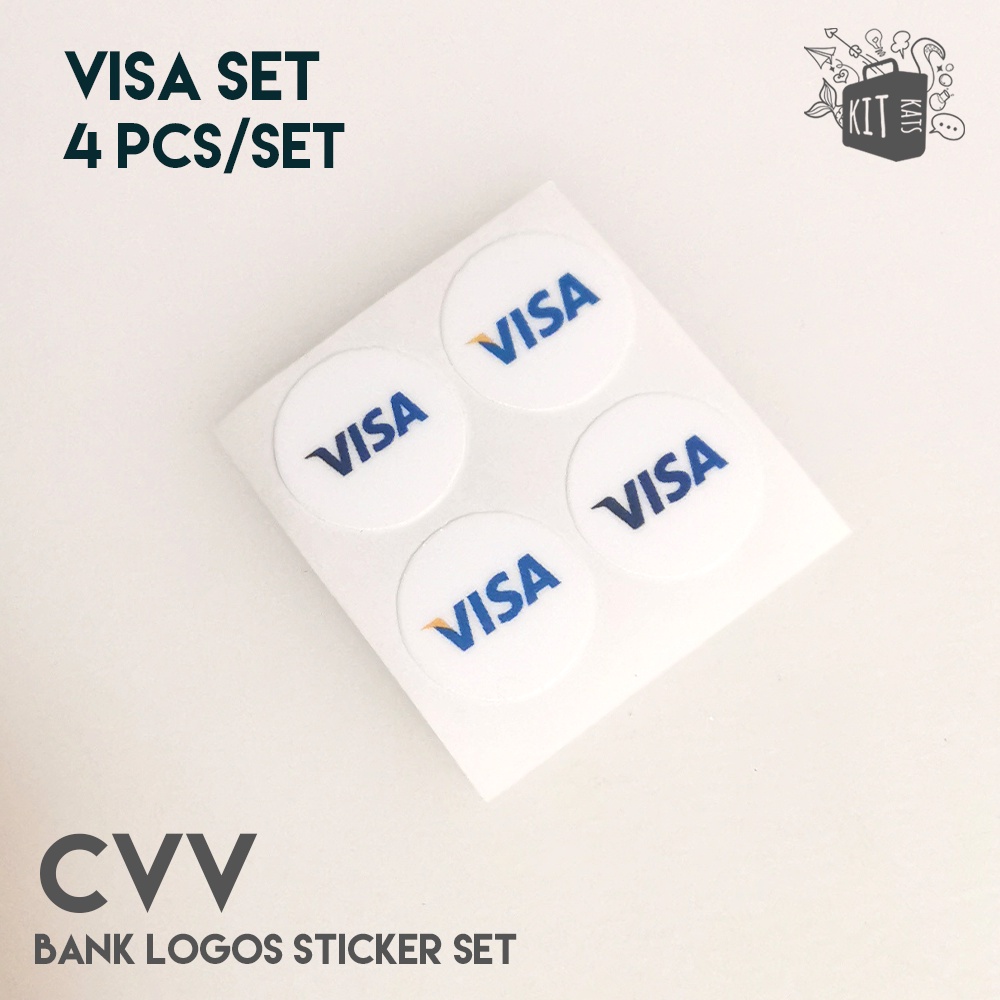 CVV stickers for back of card security (Bank logos edition) | Shopee ...