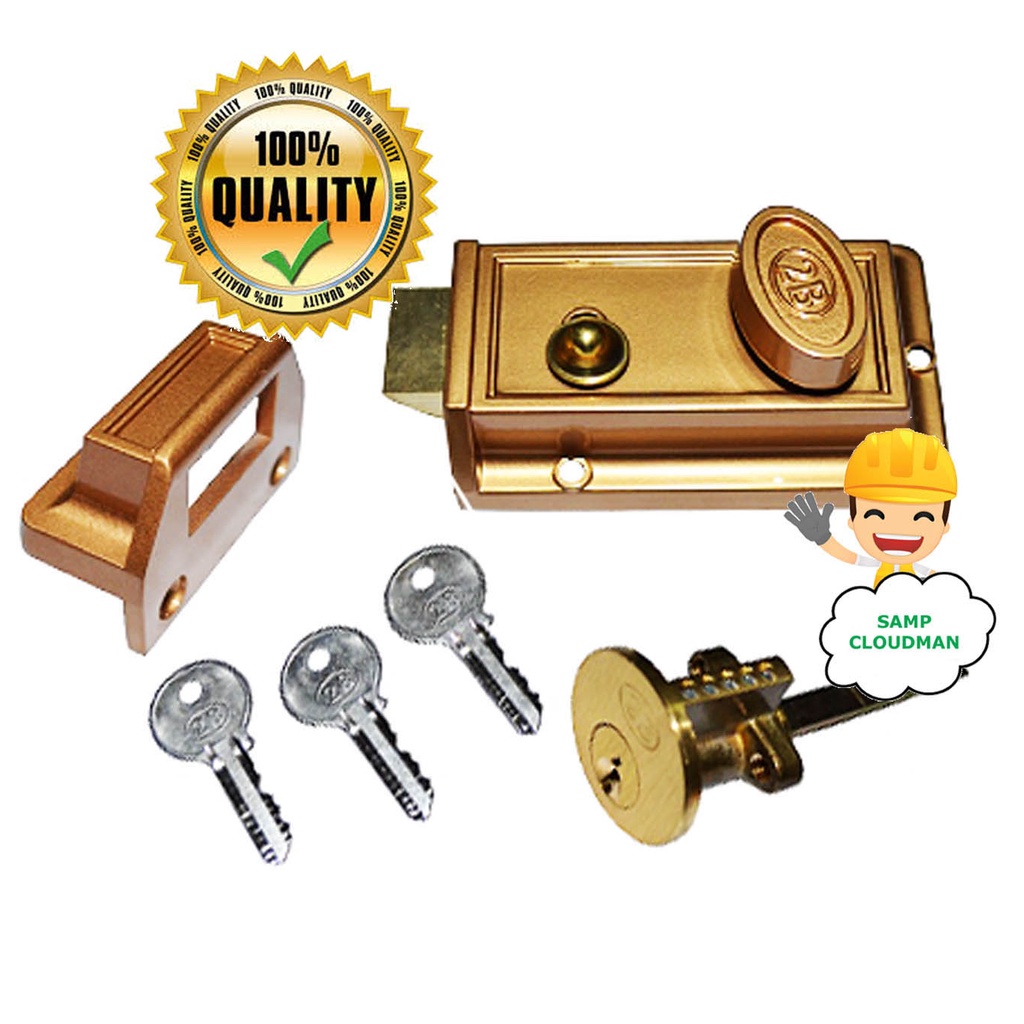 2B Rim Night Latch RNL564G Good Quality Gold Knight Latch Door Locks ...