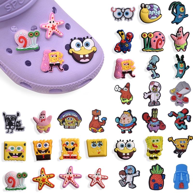 Croc Jibbit SpongeBob SquarePants Hole Shoe Bcukle Patrick Star ...