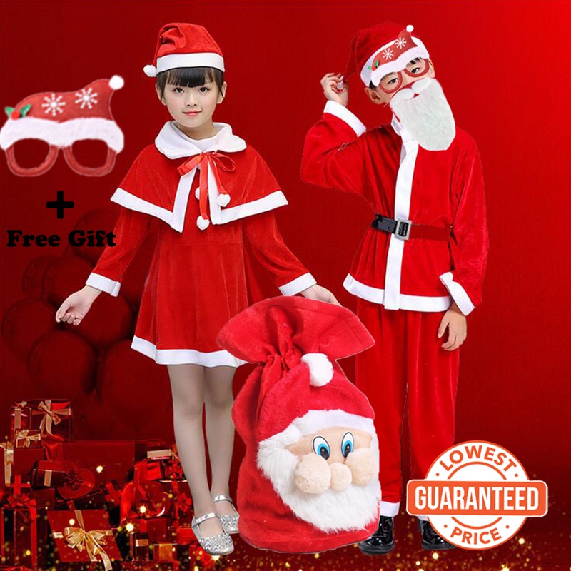 [FREE GIFT]【24H Shipping】4pcs Kids baby Boys Girls Christmas Costume for kid Fancy Dress Xmas ...
