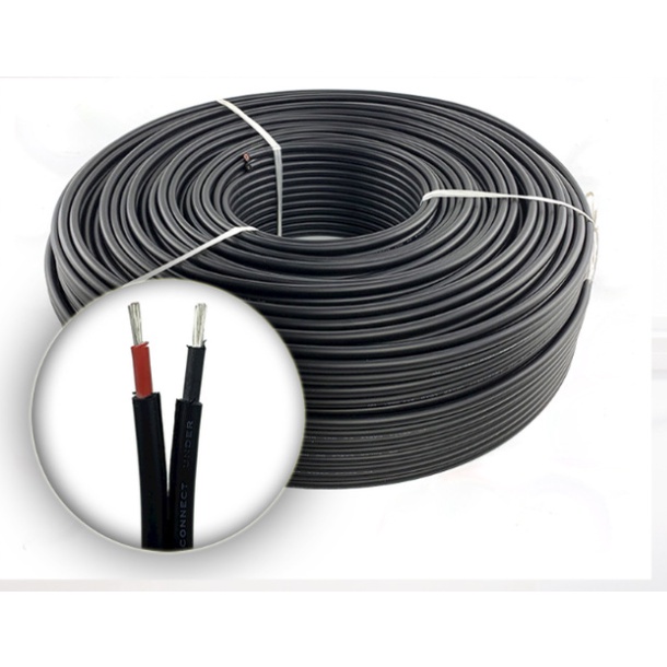 Per Meter PV cable solar cable 4mm²/6mm² twin-core DC Power Solar cable ...