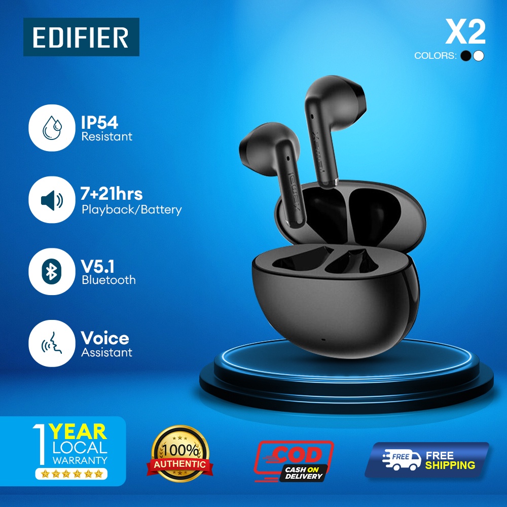 Edifier X2 Headphone Bluetooth 5.1 Music Playback USB-Type C Built-in/X2S Headphone Bluetooth 5. ...