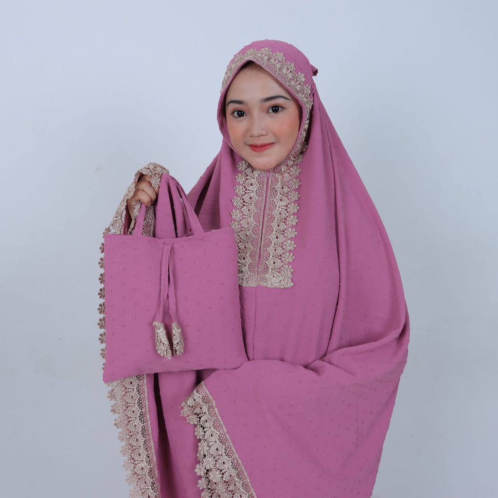 Mukena Mukenah Traveling Latest Rayon Rubiah Quality BY QOID | Shopee ...