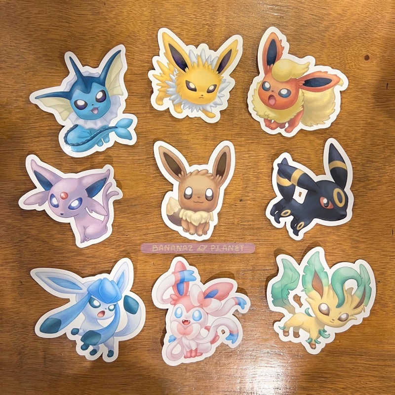 Eeveelutions | Pokémon Stickers | Die Cut, Vinyl Laminated, Waterproof ...