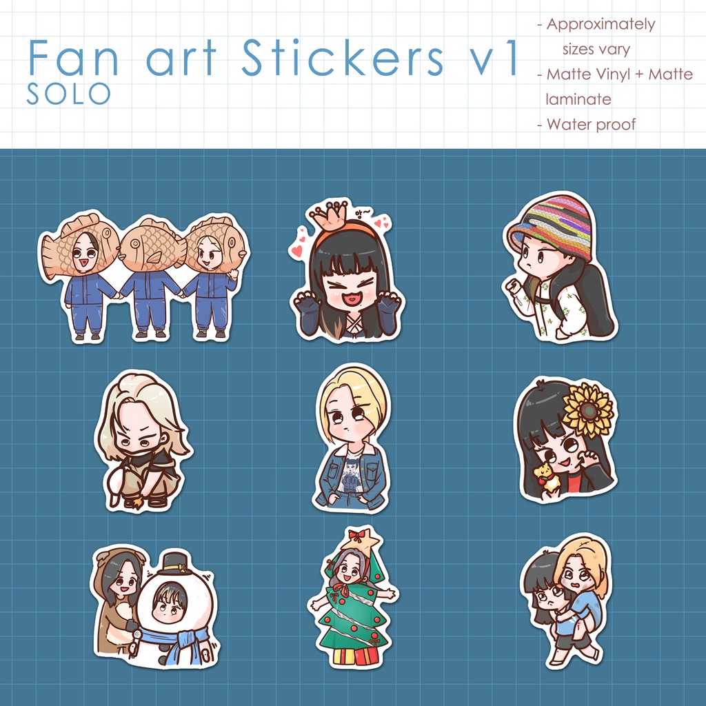 (SOLO) fan art stickers v1 | Shopee Philippines