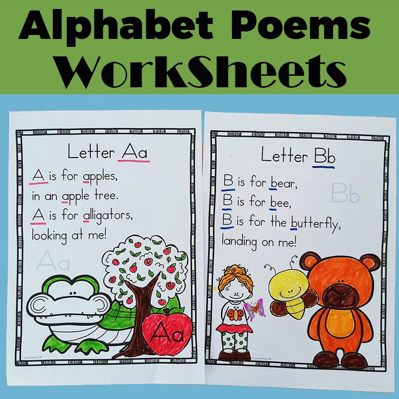 26 Poems Alphabet Poems for Shared Reading Children Learning English ...