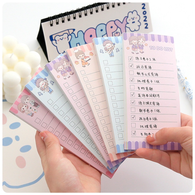 Telado cute girl grid draft note pad word book memo | Shopee Philippines