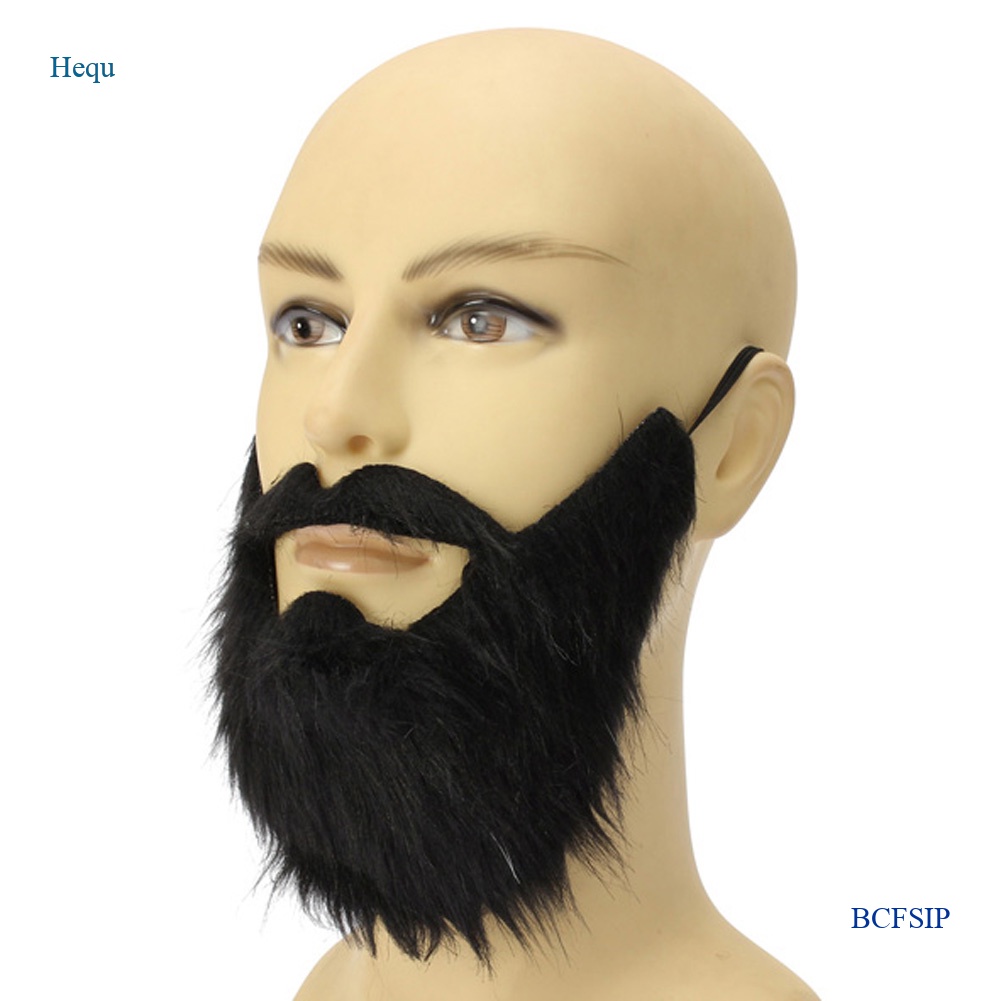 HEQU Fake Beard Mustache Simulation Man Stage Shows Lifelike Makeup ...