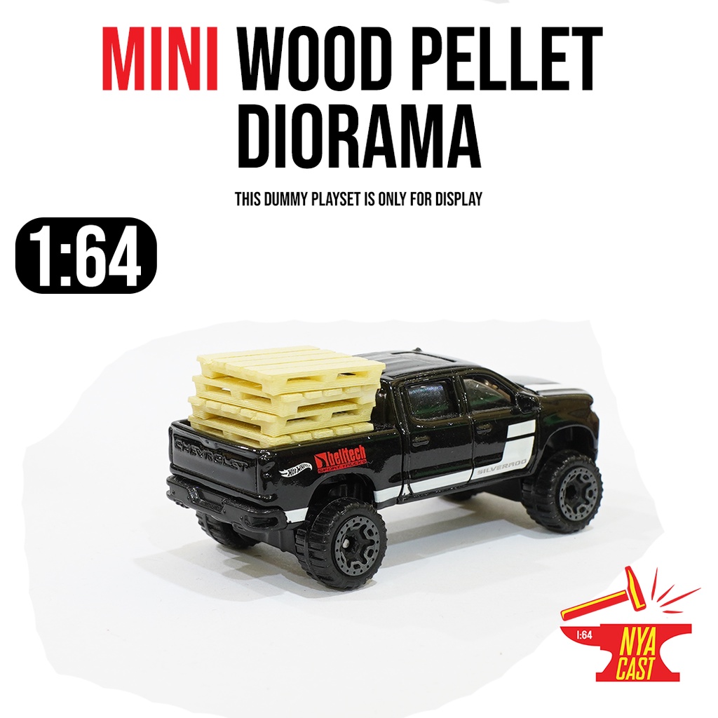 Pallet Wood Mini Pelapik Kayu Pallet 1/64 Diorama Diecast White Sand ...