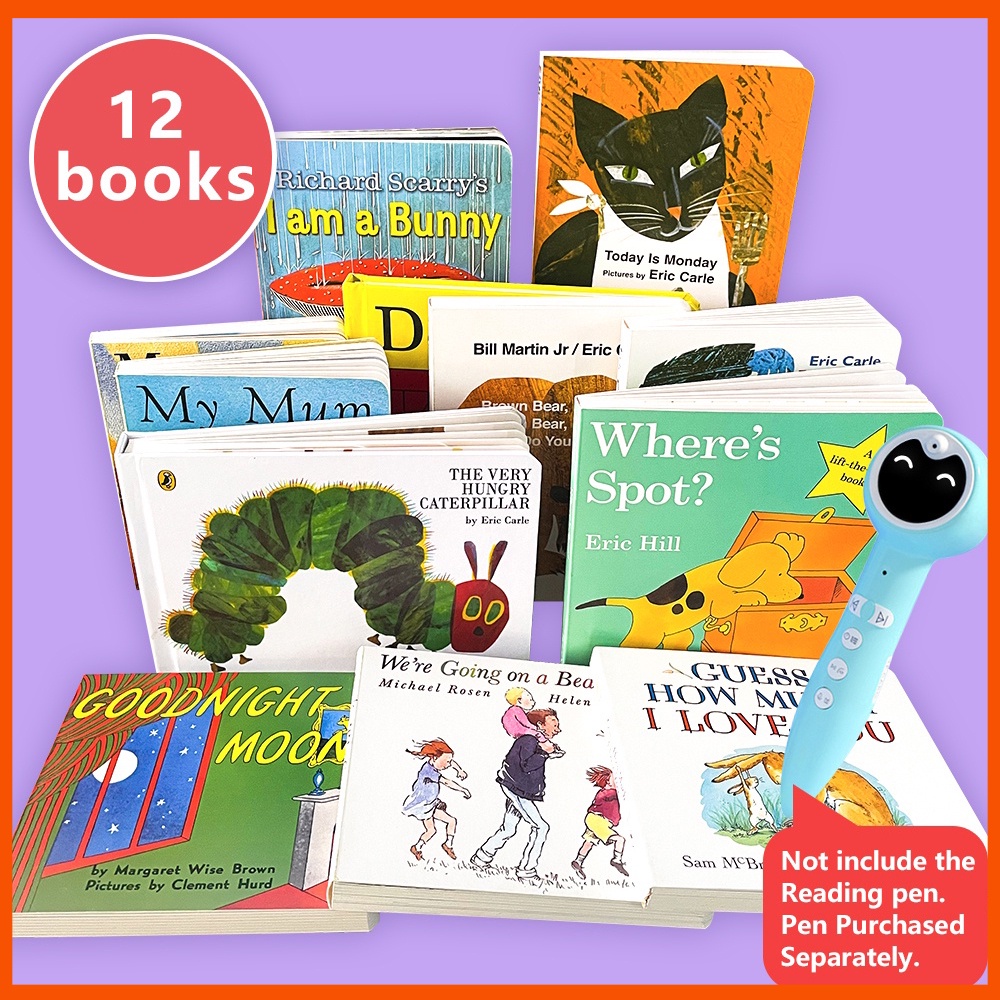 12books The Very Hungry Caterpillar/ Dear Zoo/ My Dad/ My Mom/ We're ...