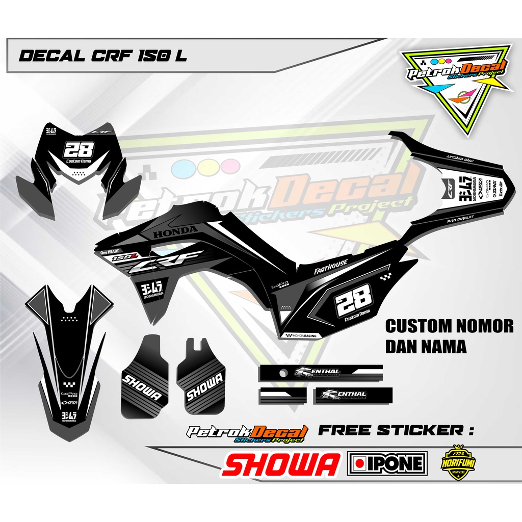 Decal STICKER CRF 150l - HONDA CRF 150l HOLOGRAM DECAL Latest Design ...