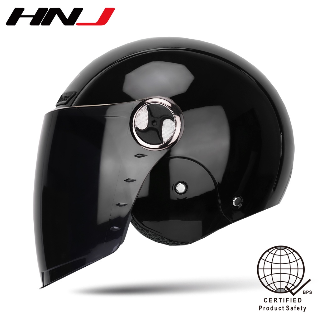 HNJ A923 Half Face Helmet for Motorcycle with ICC and BPS HELMET Women ...