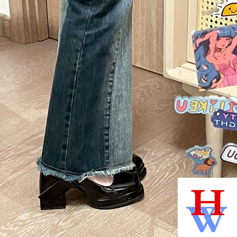 New Vintage Mary Jane Women's Shoes 2022 French Style Square Toe Niche ...