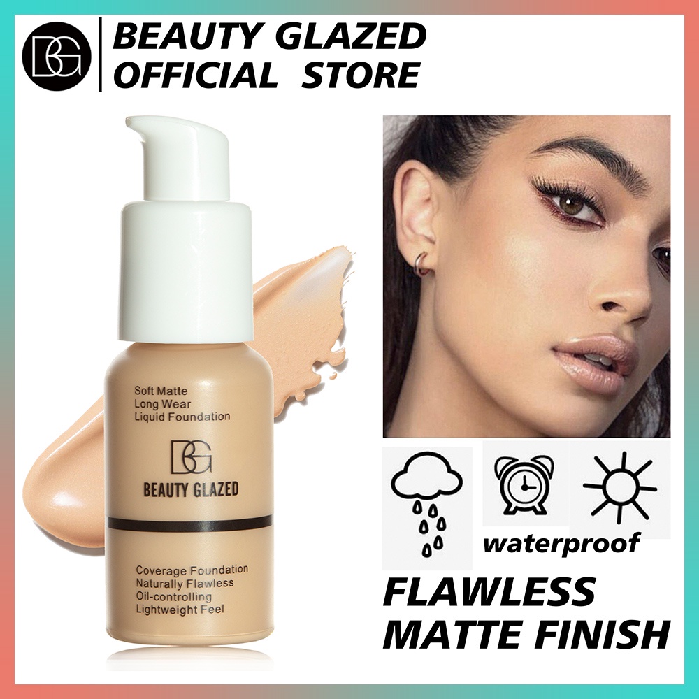 BEAUTY GLAZED Face Foundation Base Makeup Matte Oil Control Concealer ...