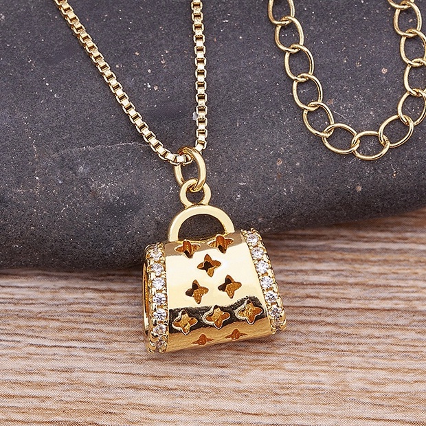Fashion Creative Pink/White/Black Colors Bag Shape Pendant Crafts ...