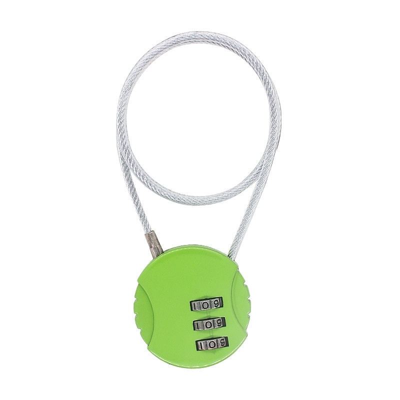 3 Dial Steel wire Digit Password Combination Padlock Suitcase Luggage ...