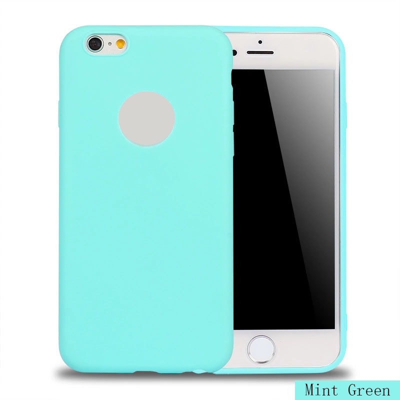 FOR i4 4G 4S 5 5G 5S SE1 6 6G 6S 6 Plus 6S Plus 7 7G 7 Plus Candy Silicon Slim Matte Soft Case ...