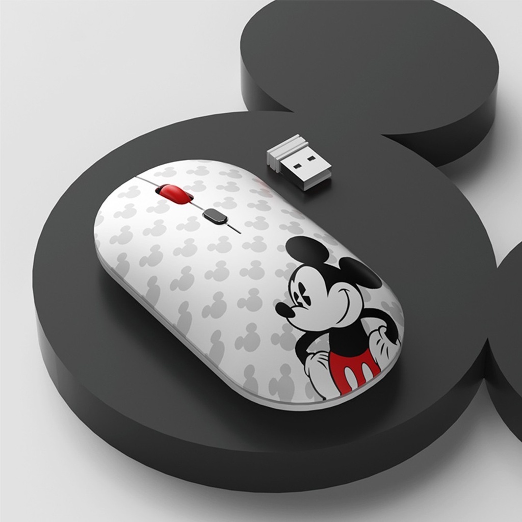 Disney Mickey Silent Mouse 2.4G Wireless 5.0 Bluetooth Dual Mode Office ...