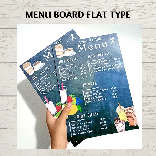 Menu Board Standee or Flat type Menu on Sintra Board | Shopee Philippines
