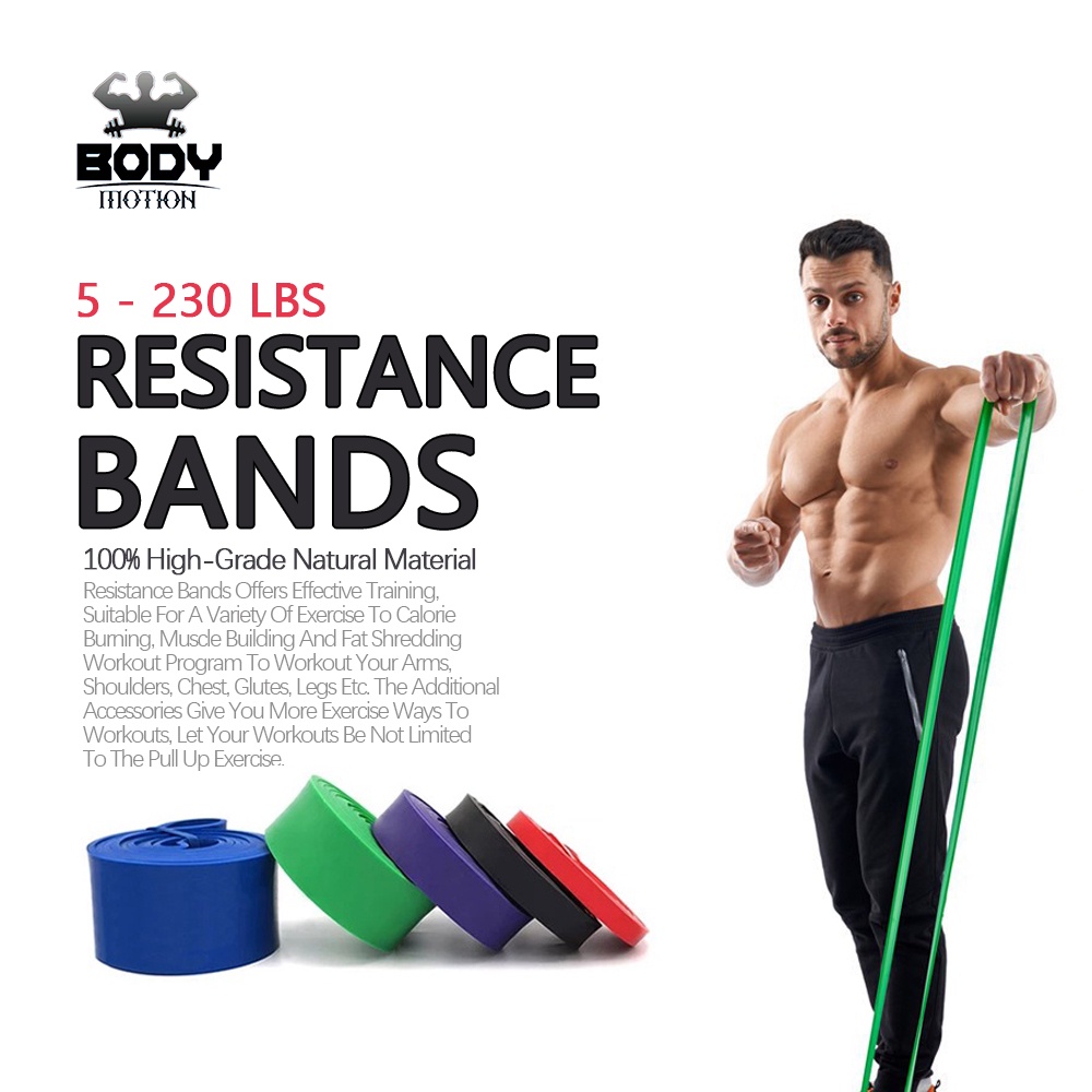 Pull Up Resistance Bands Exercise Band Elastic Strap For Gym Fitness ...