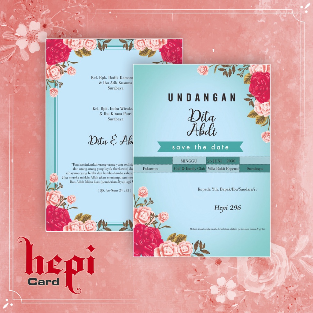 296th Series Latest Invitation Card | Shopee Philippines
