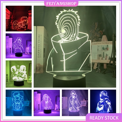 Naruto LED Night Lights Uzumaki Team 7 Sasuke Kakashi Hatake Children's ...