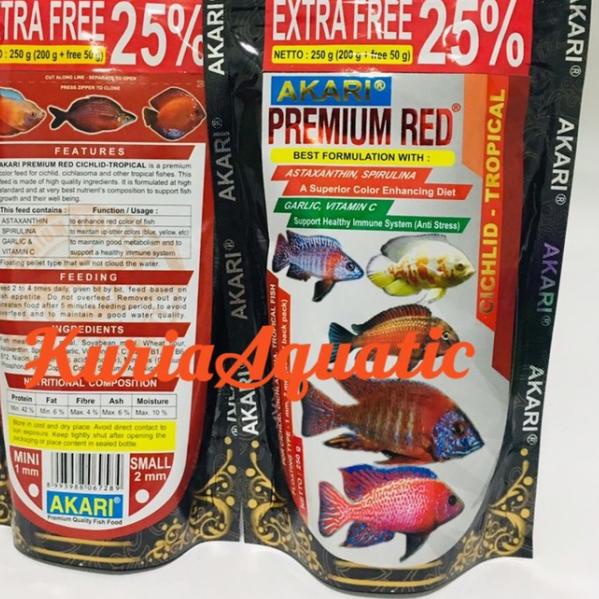 Akari PREMIUM RED CICHLID Fish Food Feed 250g 250gr 250gr/gram | Shopee ...