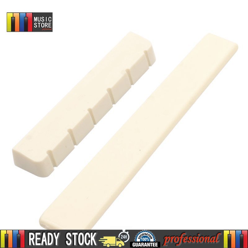 6 String Classical Guitar Bone Bridge Saddle And Nut Ivory Set Music ...