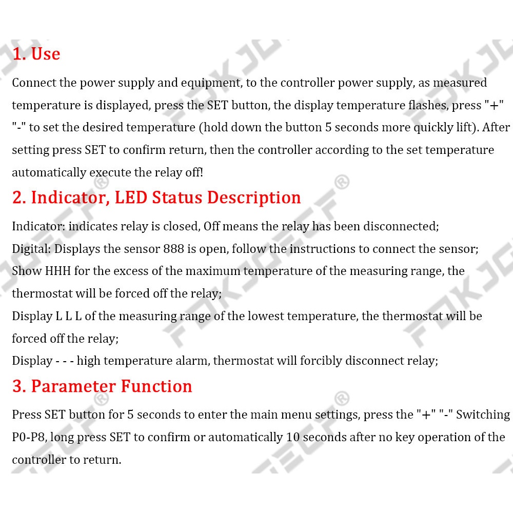 W1209 DC 12V heat cool temp thermostat temperature control switch ...