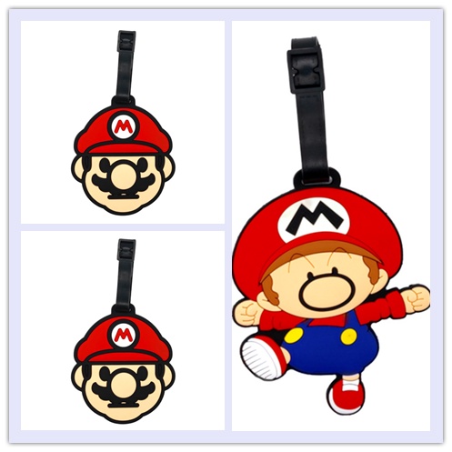 Mario Luggage Tag Luggage Sign Cartoon Anime Travel Boarding Pass ...