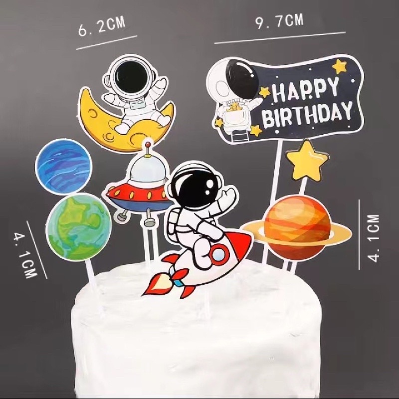 Astronaut theme cake topper Galaxy Space Cake Decoration astronaut ...