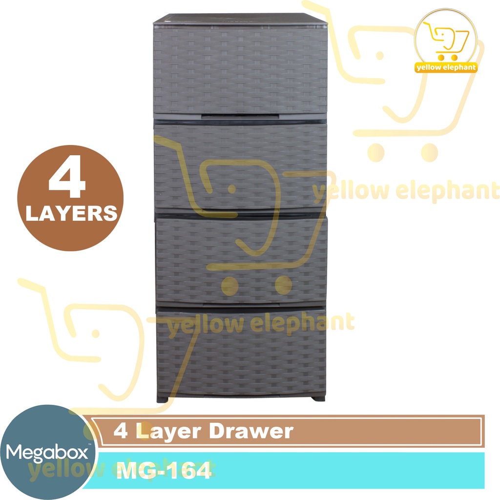 Megabox MG-164 (4 Layers Slim Drawer Boho Series ) | Shopee Philippines