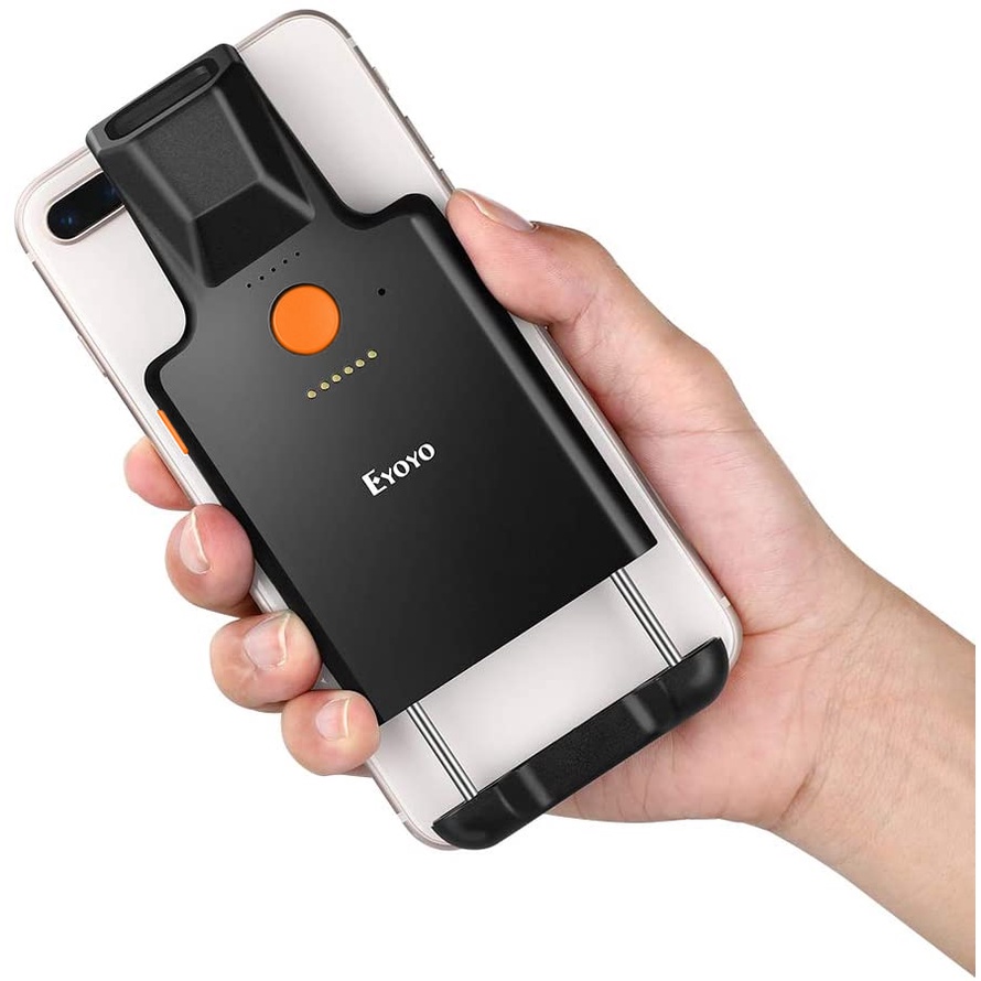 Eyoyo 1D Back Clip Bluetooth Barcode Scanner Work with Phone, Portable ...