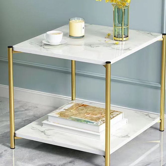 2 Tier Sofa side Bedside Cabinet Coffee table Desk Study table Nordic ...