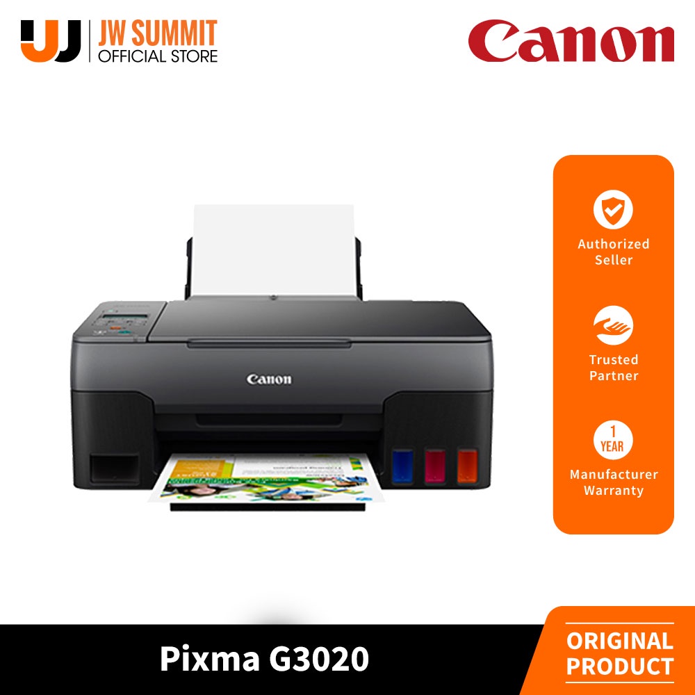 Canon Pixma G3020 Easy Refillable Ink Tank, Wireless, All-In-One ...