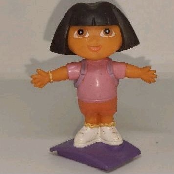 2006 Viacom Dora The Explorer With Bag Pack Collectible Mini PVC Figure ...
