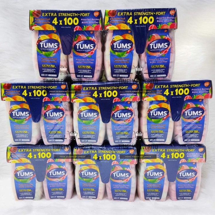ORIGINAL Tums Antacid Extra Strength (100 tablets per bottle) | Shopee ...