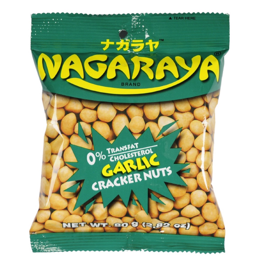 Nagaraya Garlic Cracker Nuts (green) 80g | Shopee Philippines