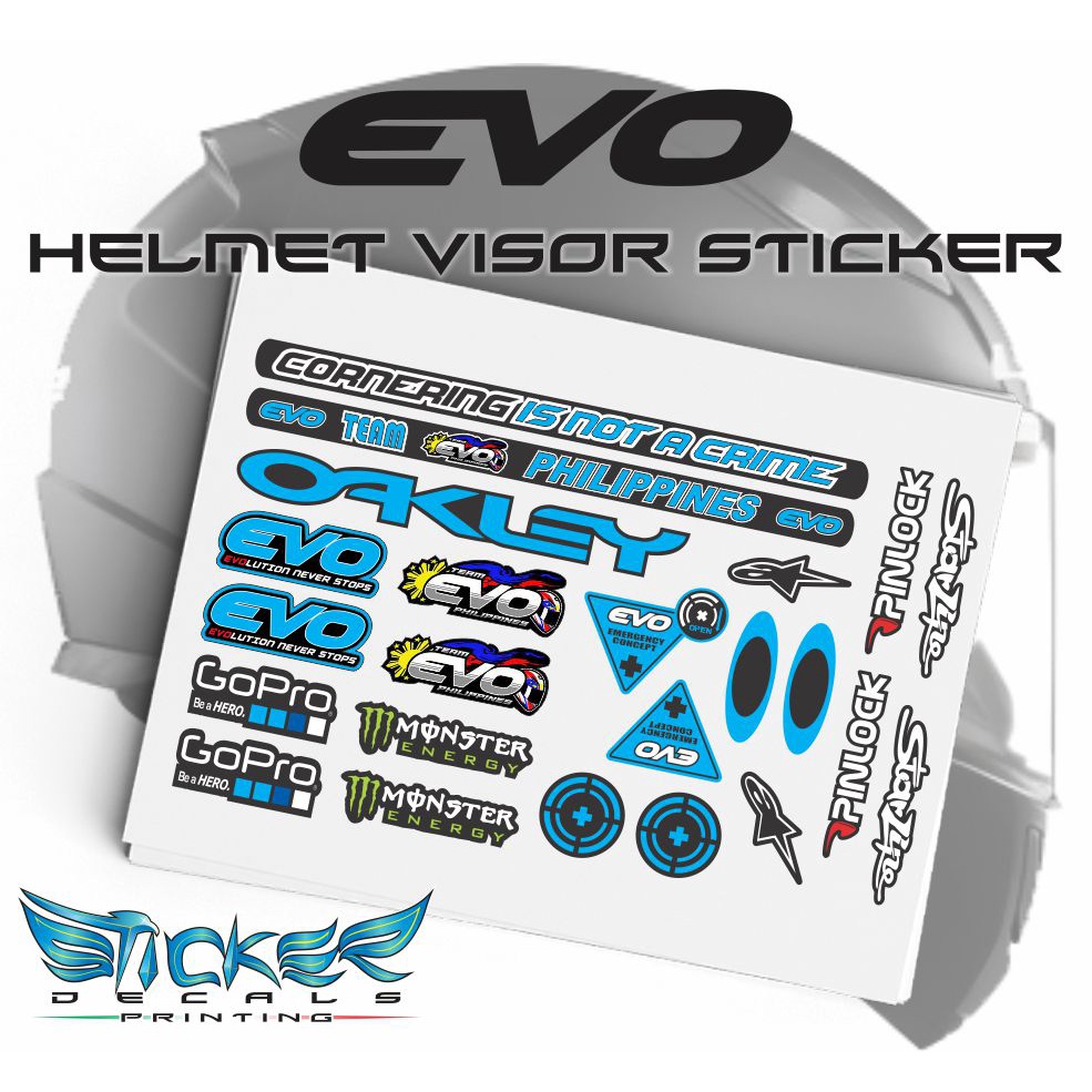 EVO Helmet Visor Sticker | Shopee Philippines