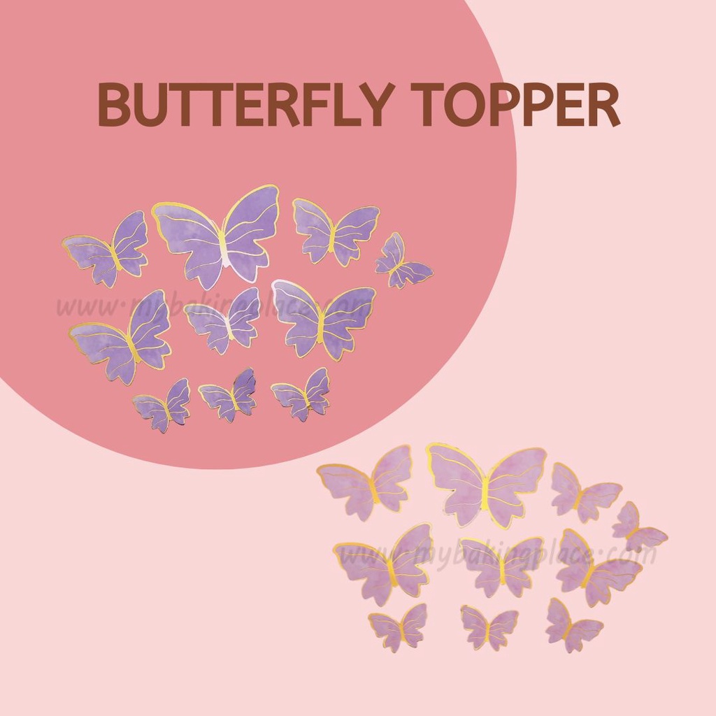 Butterfly Cake Topper Cake Decoration Hiasan Kek Butterfly Topper ...