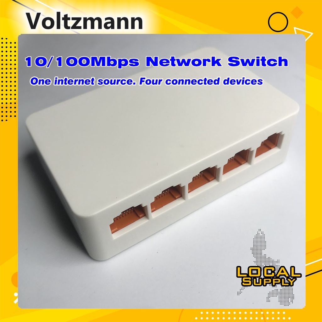 5Ports 10/100Mbps Switch Internet Ethernet Network LAN Switch Hub Set ...