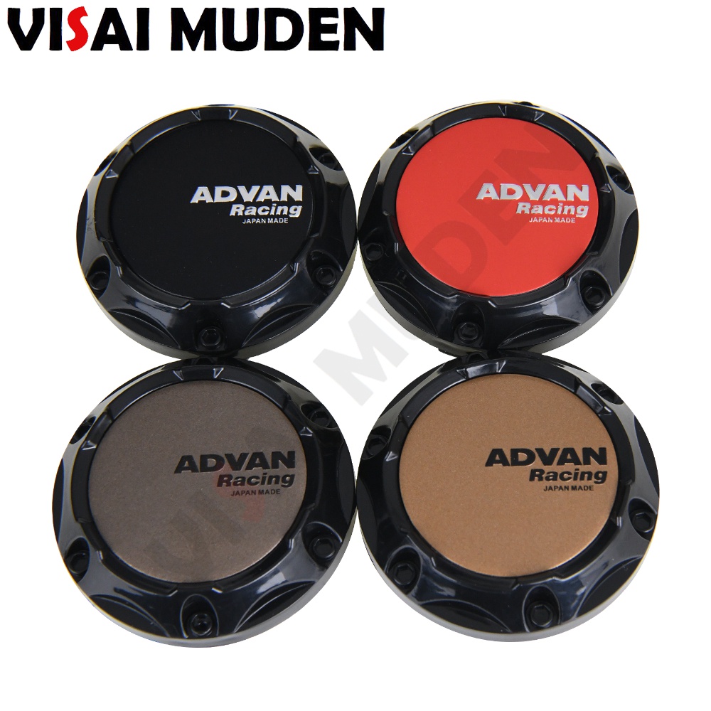 4PCS OD 64MM / ID 56MM Wheel Centre Cap ADVAN Emblem Sticker Cover ...