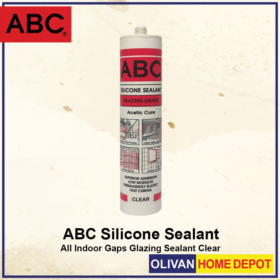 ABC All Indoor Gaps Glazing Grade Silicone Sealant Clear Acetic Cure ...