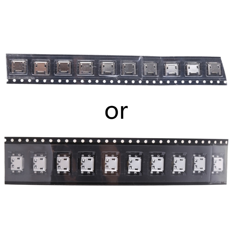 PCF* 10 Pcs Micro USB Type B 5 Pin Female SMD 4 Pin Legs DIP Socket ...