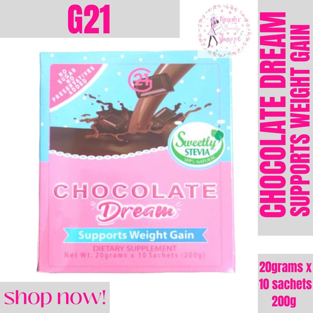 G21 Chocolate Dream Weight Gain 20g x 10 Sachets 200g | Shopee Philippines