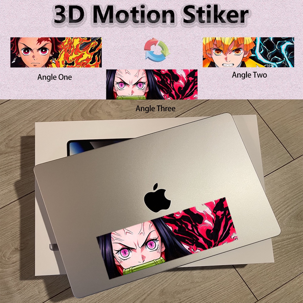 Tanjirou Zenitsu Nezuko 3D Motion Stickers Demon Slayer Self-adhsive ...