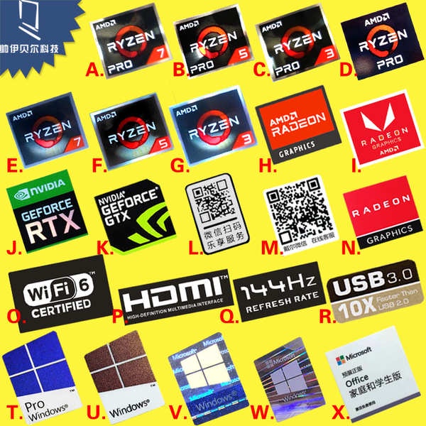 [Sticker] AMD Sharp Dragon R3 R5 R7 wifi6 HDMI 144hz New Rate Sticker ...