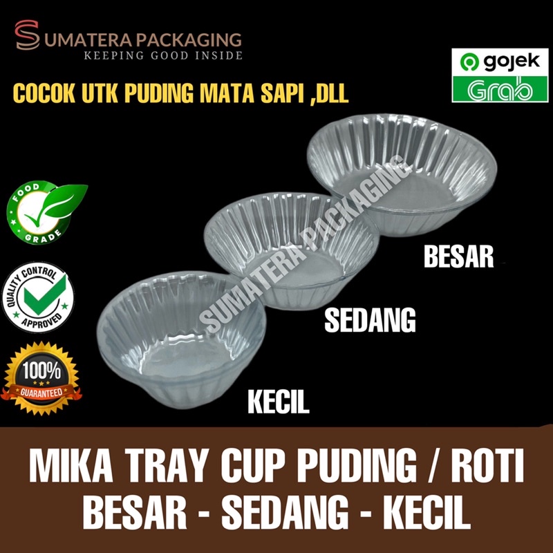 Mika cup bread large - medium - small contents 100 pcs pudding sauce ...