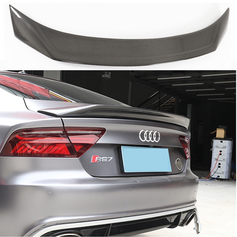 Carbon Fiber CAR REAR WING TRUNK LIP SPOILER FOR AUDI A7 S7 RS7 2013 ...